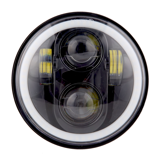 Black Halo LED Headlight | Daytona Cycle Audio